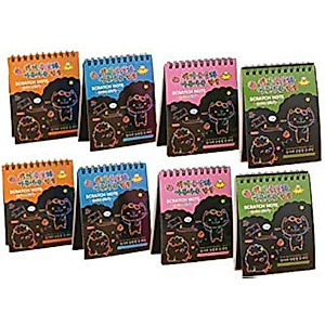 8 Pack Scratch Note Pads for Kids