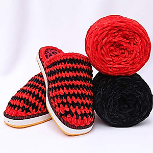 Brown Velvet Crochet Yarn, 100g/0.22lb Fluffy Chenille Yarn for Knitting and Handmade Projects