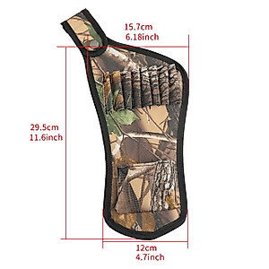 ZSHJGJR Archery Arrow Quiver Crossbow Arrow Quiver Hip Arrow Pocket Holder Waist (Maple Camo)