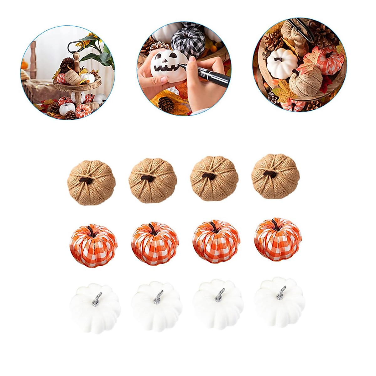 Garneck 24 Pcs Thanksgiving Pumpkin Halloween Pumpkin Decorations Harvest Festival Decorations Fall Decorations Foam Pumpkins Thanksgiving Ornament Festival Pumpkin Artificial Model Reward