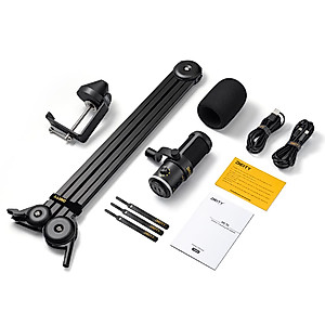 Deity VO-7U Boom Arm Kit USB Dynamic Podcast Microphone with RGB Lights for Game Podcast Stream YouTube (Black)