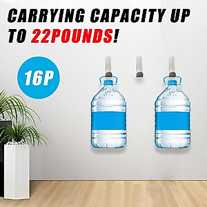 16 Pcs Metal Stainless Steel Wall Hooks, 3m Hanging Hooks, Wall Mounted Hat Hooks, Adhesive Hooks, Wall Hooks for Bathroom, Kitchen, Office, Sundries Storage (Silver)