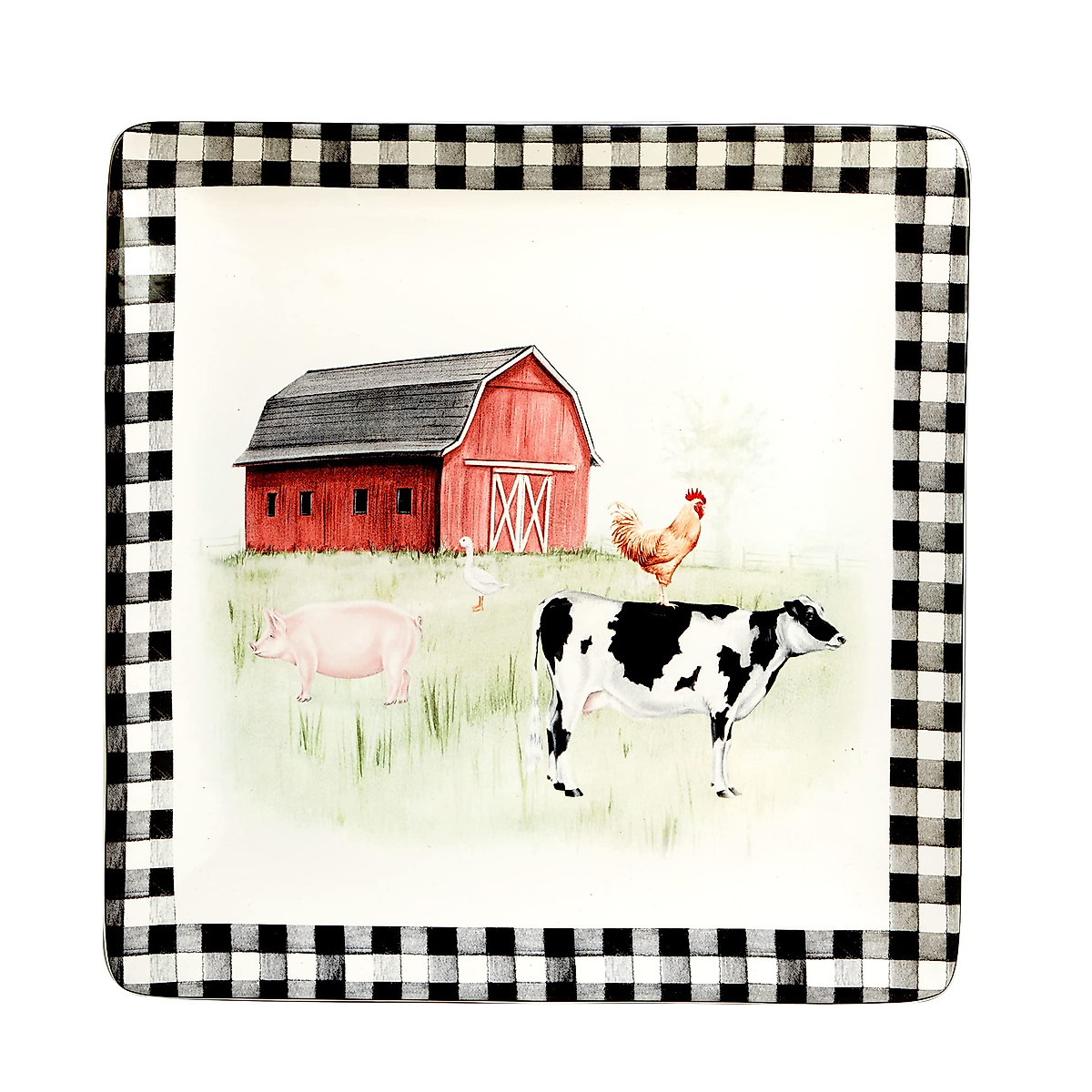 Certified International On The Farm Square Platter Large