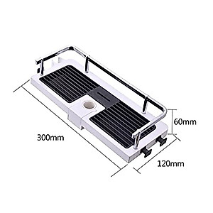 IRDFWH New Adjustable Bathroom Shelf Rack Storage Holder Shower Draining Organizer Gel Shampoo Bathroom Rod Accessories Mou