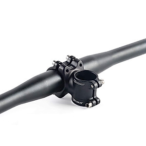 7 Degree Bike Stem Short Bicycle Stem 35mm Handlebar Riser Extender for Road Bike, Mountain Bike, MTB, BMX, Cycling (Black, Handlebar Diameter 31.8mm/1.25")