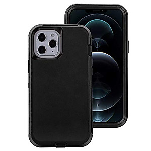 AICase Compatible with iPhone 12/Compatible with iPhone 12 Pro Case (2020) 6.1-Inch, Drop Protection Rugged Heavy Duty Case, Shockproof/Drop/Dust Proof 3-Layer Protective Tough Durable Cover