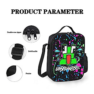 cwixnao Cartoon Backpack 3PCS Backpack Set 17inch School Backpacks with Lunch Bag Pencil Case Fans Gift for Boys Girls Students, rainbow Splash