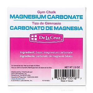 De La Cruz Magnesium Carbonate Gym Chalk - Weightlifting, Gymnastics and Rock Climbing Chalk - 1 Block