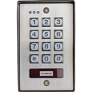 Seco-Larm SK-1123-SPQ Vandal Resistant Outdoor Access Control Keypad with Proximity Reader; 4 Available Programmable Access Modes for All 3 Outputs