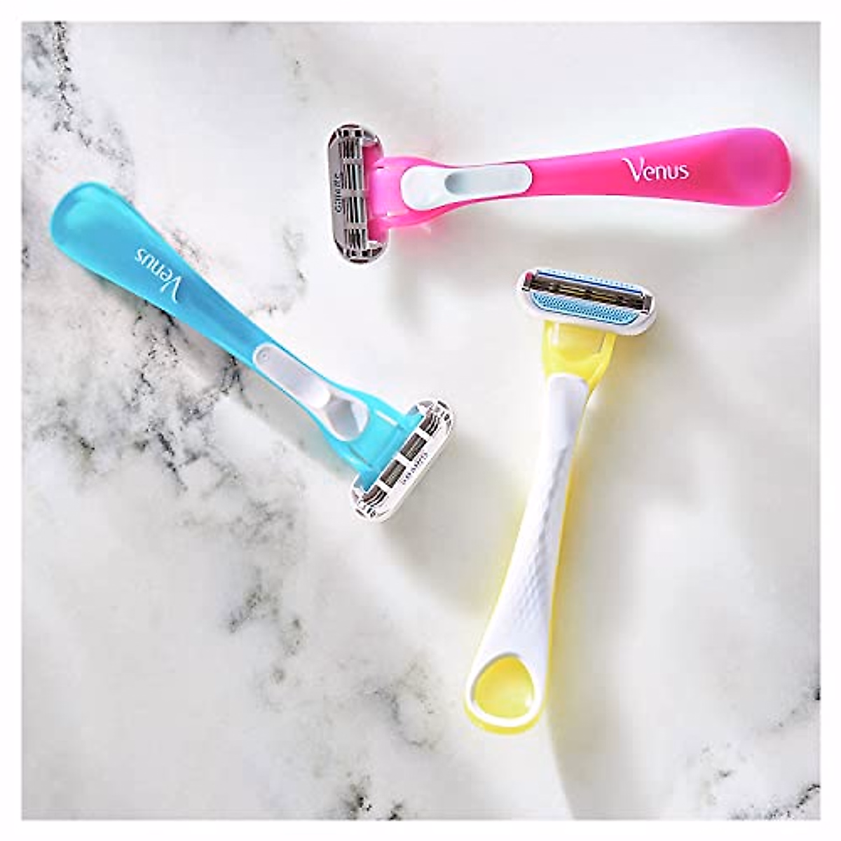 Gillette Venus Tropical Disposable Razors for Women, 3 Count, Designed for a Smooth Shave, Tropical Fragrance Scented Handles