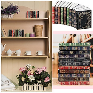 Leitee 100 Pcs 1: 12 Scale Miniatures Dollhouse Books Mini Miniatures Books Dollhouse Accessories Tiny Things Timeless Model for Library Decorations DIY Projects Girl Boy Doll Houses School Room