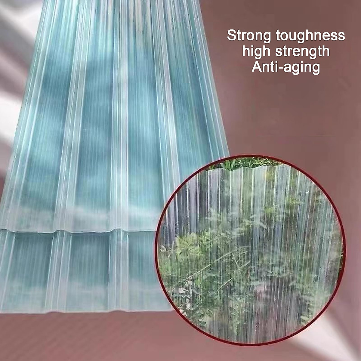 Corrugated Roof Cladding Panel,3/5/7/8/11/12/18 Pcs Fiberglass Daylighting Panels,Roofing Sheet,Sun Protection Heat-Insulating Panels,for Greenhouse Canopy Carport (35x71in,3 pcs)