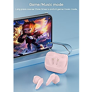 Bluetooth Wireless Earbuds,Immersive Sound Premium Deep Bass Hi-Fi Stereo Headset Bluetooth 5.2 Ear buds with Mics Call Noise Cancelling Lightweight Earphones for iOS,Android,Workout Sport Office