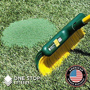 Artificial Grass Turf Broom - Astroturf Rake/Brush. Also Great Carpet Rake & Groomer (Curved Bristle)