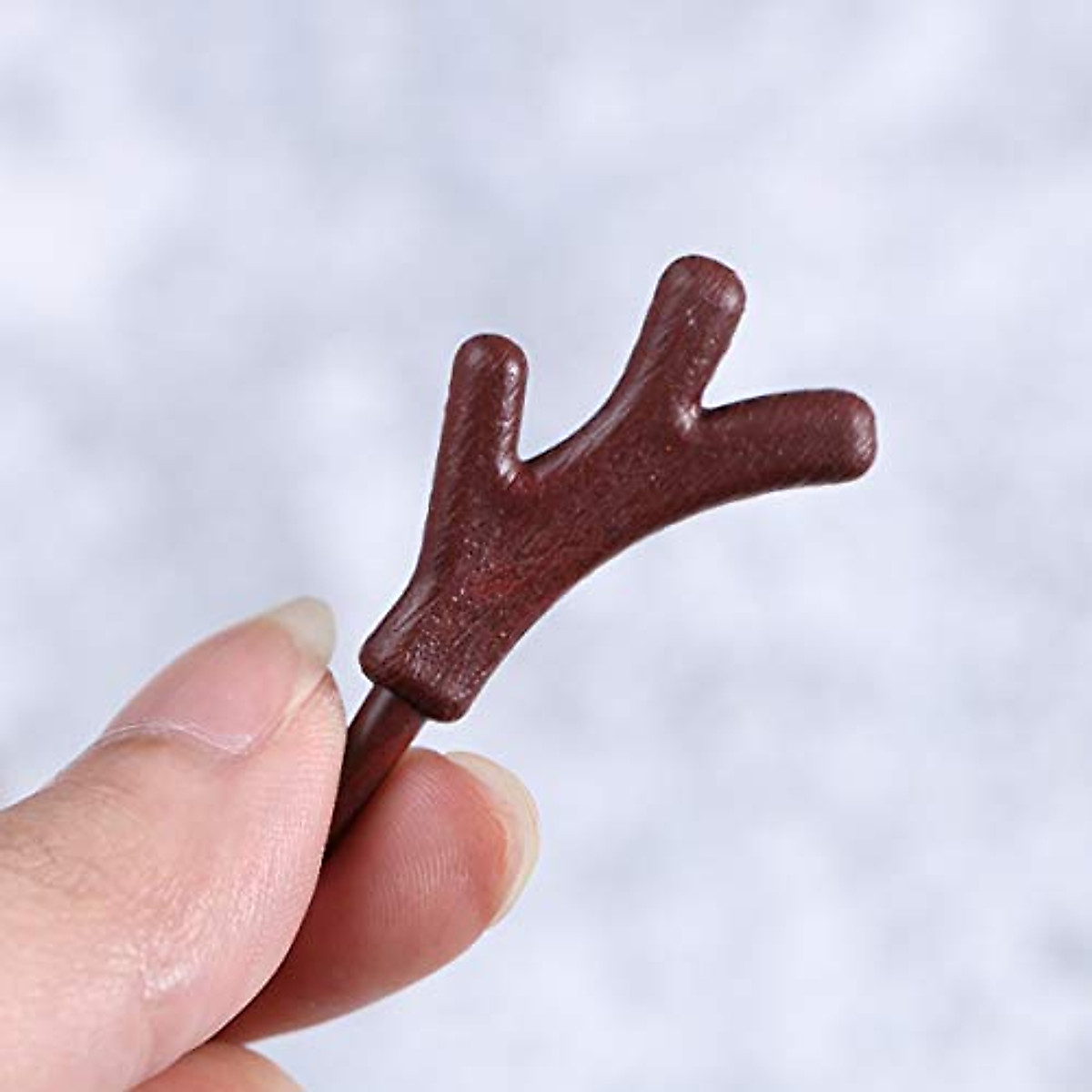 Artibetter 100PCS Christmas Plastic Antlers Branch Snowman Hand Craft Xmas Reindeer Horn Decoration