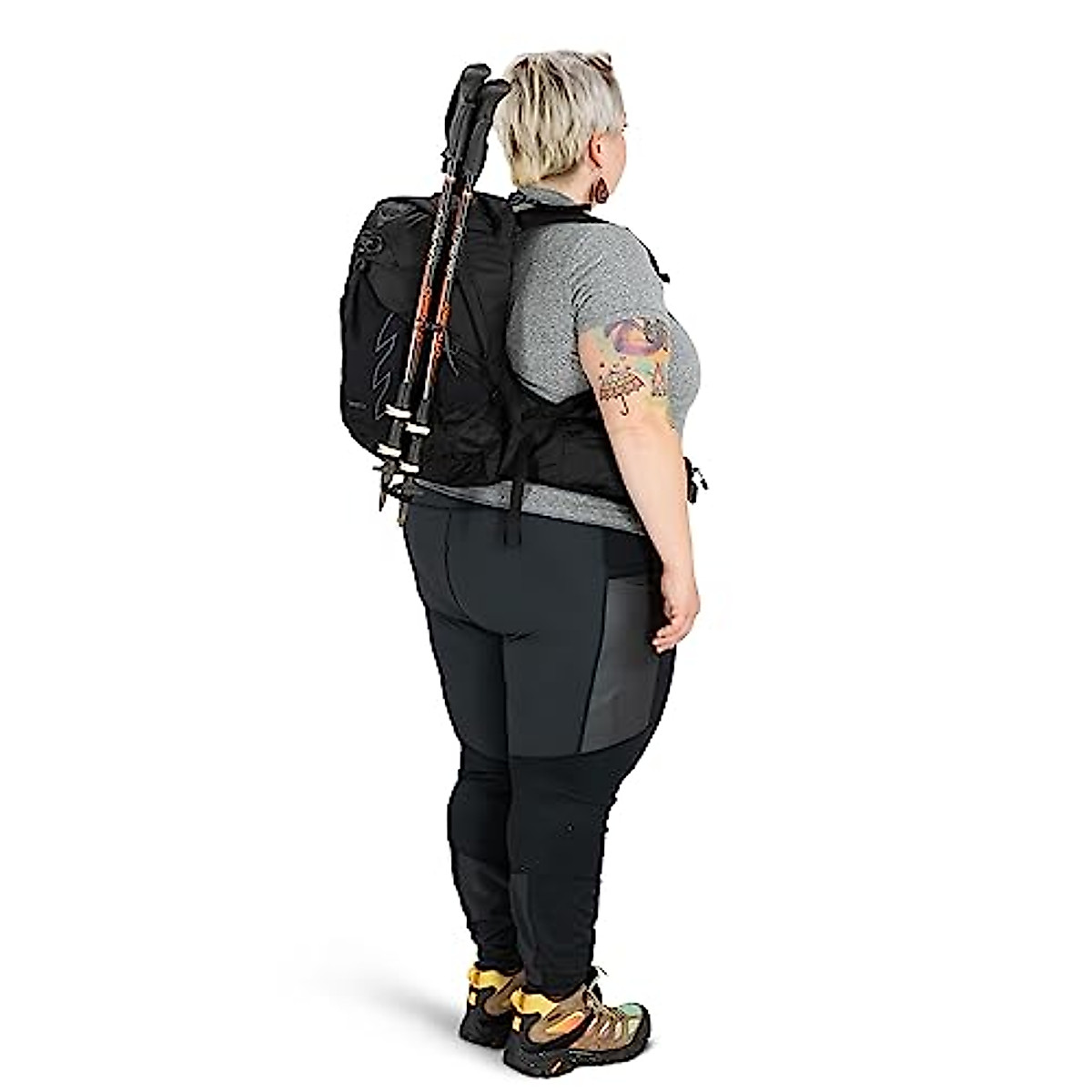 Osprey Tempest 20L Women's Hiking Backpack with Hipbelt, Stealth Black, WXS/S, Extended Fit