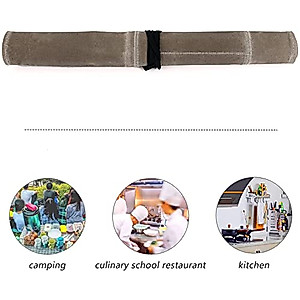 Knife Bag ,Knife Roll,Heavy Duty Knife Case,Waxed Canvas Chef Knife Roll Bag,Fold Up Knife Holders,Canvas Cutlery Holder with 6 Slots, Case Cooking Utensils.Knife Carrying Case Roll.Knives Protectors.