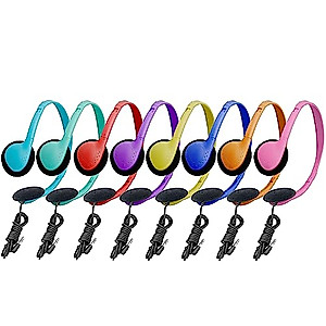 YFSFQS Kids Headphones Bulk 32 Pack for Classroom School Students Teens Children Gift and Adult,Wholesale Wired Adjustable Headphones for Classroom Earphones(Multi Color)