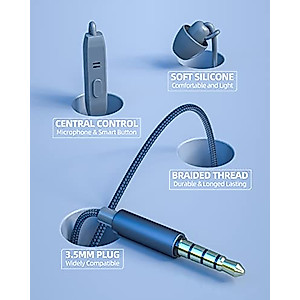 Noise Reduction Ear Plugs, Sleeping Headphones for Side Sleepers, Ear Plugs for Sleeping Noise Cancelling, Super Soft Sleep Earbuds Wired with Microphone, Great for Insomnia, Snoring, Air Travel