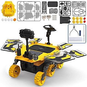 Aucogia Solar Power Mars Rover STEM Educational Toys for Kids Ages 8-12, Space Toys DIY Science Kit with Two Energy Modes as Birthday Gifts for 8 9 10 11 12 Years Old Boys Girls Teens