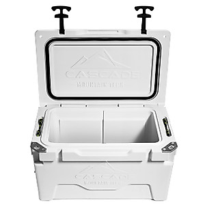 Cascade Mountain Tech Rotomolded Cooler - Heavy Duty for Camping, Fishing, Tailgating, Barbeques, and Outdoor Activities - 60 Quart