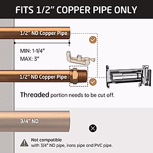 KES Bath Tub Faucet Replacement, 5-3/8 Inch Bathtub Spout with Diverter Metal Contruction(Inside and Out), Slip-on Shower Spout Fits 1/2 Inch Copper Pipe, Chrome, PTSN300-CH