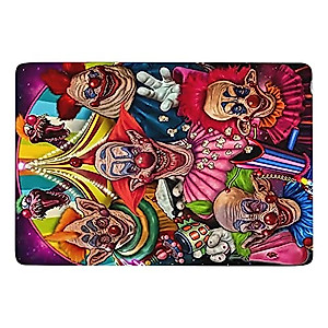 Killer Klowns from Outer Space Cartoon Funny Carpet Large Area Rugs Non-Slip Floor Mat Doormats Home Decor for Living Room Bedroom 40x60 in