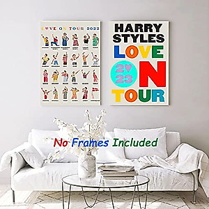 Harry Styles Poster House Music Album Poster Cover Poster Canvas Wall Art Gift Room Aesthetics Decor All Europe Tour Concert Outfits Harry Styles Love On Tour 2022(Unframe HARRY-01, 16X24)