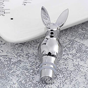 YARNOW Easter Bunny Rabbit Wine Stoppers Reusable Wine Bottle Stopper Decorative Unique Wine Accessories Easter Gift for Wine Lovers