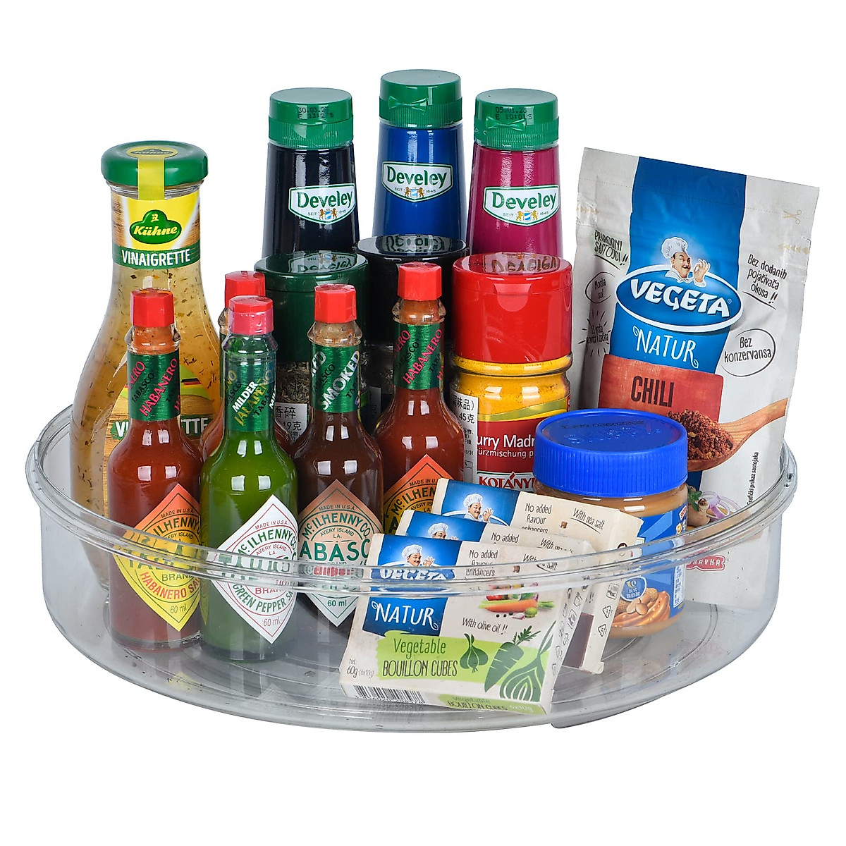 XINGZILE Lazy Susan Kitchen Organizer,Spinning Spice Rack,11.8" Turntable Organizer,Kitchen Pantry Storage for Bathroom,Fridge,Cupboards