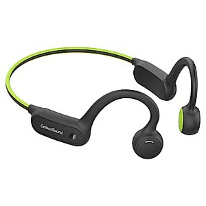Pinetree Bone Conduction Headphones with MIC, IPX4 Waterproof Bluetooth Sport Headphones, Open Ear Headphones up to 6 Hours of Music and Calls, Wireless Headset for Running, Workout etc. (Green)