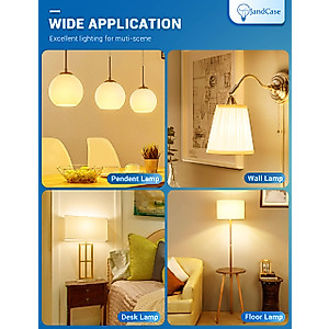 JandCase Ceiling Fan Light Bulbs, 6W E12 LED Bulbs 60Watt Equivalent, G14 LED Bulbs for Ceiling Fan, Chandelier, Table Lamp, Soft White 3000K, Non-dimmable, 6 Pack