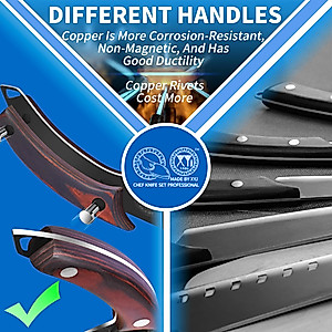 XYJ FULL TANG Camping Knives Set Chinese Butcher Vegetable Chef Knives Slice Boning Knives With Leather Sleeves&Roll Bag&Kitchen Tools