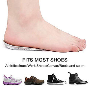 Dr. Foot's Height Increase Insole for Men and Women, Shock Absorption Heel Cushion Pads, Heel Lift Shoes Inserts (Small (0.5" Height), Brown)