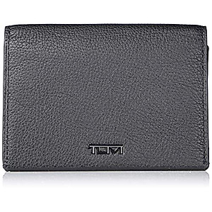 TUMI - Nassau Gusseted Card Case Wallet for Men - Black Texture