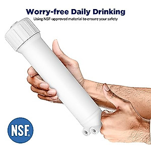 Membrane Solutions 1812/2012 24-150 GPD RO Housing Kit, Reverse Osmosis Membrane Filter Housing Replacement with Elbow Fittings, Housing Wrench, Check Valve