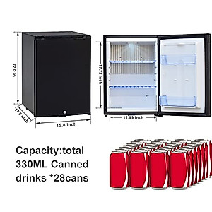 SMETA 12 Volt Refrigerator Semi Truck Refrigerator Freightliner Cascadia Drivers DC 12V|110V Compact Refrigerators RV Mini Small Fridge Upright Deep Freezers Camper Wheeler Van 36 qt 1.2 cuft Lock