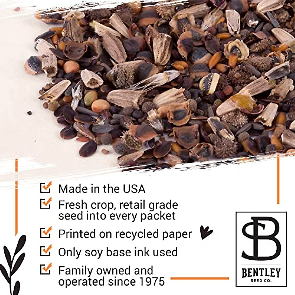 BENTLEY SEED CO. Oh Baby Flower Seeds Packets - Girl/Boy Baby Shower Favors - Pre-Filled, 25 Wildflower Seed Packs for Favor - Eco-Friendly Gift & Babys Guest Giveaways - Non-GMO Seeds - Brown Envelop