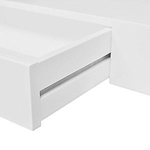 Festnight MDF Floating Wall Display Shelf with Storage Drawer Wall Mounted Book DVD Storage Shelf for Living Room Home Office Decor 31.5" x 9.8" x 3.1" (W x D x H)