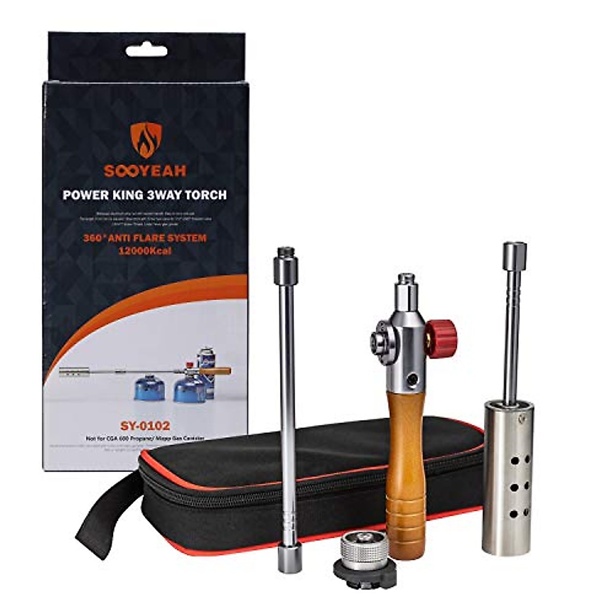 Portable Grill Torch ,Charcoal Starter and Lighter,Weed Torch ,Garden Torch ,Blow Torch for Weed Wood Charcoal Lighter Fireplace Lighter Campfire (Gas Canister Not Included)