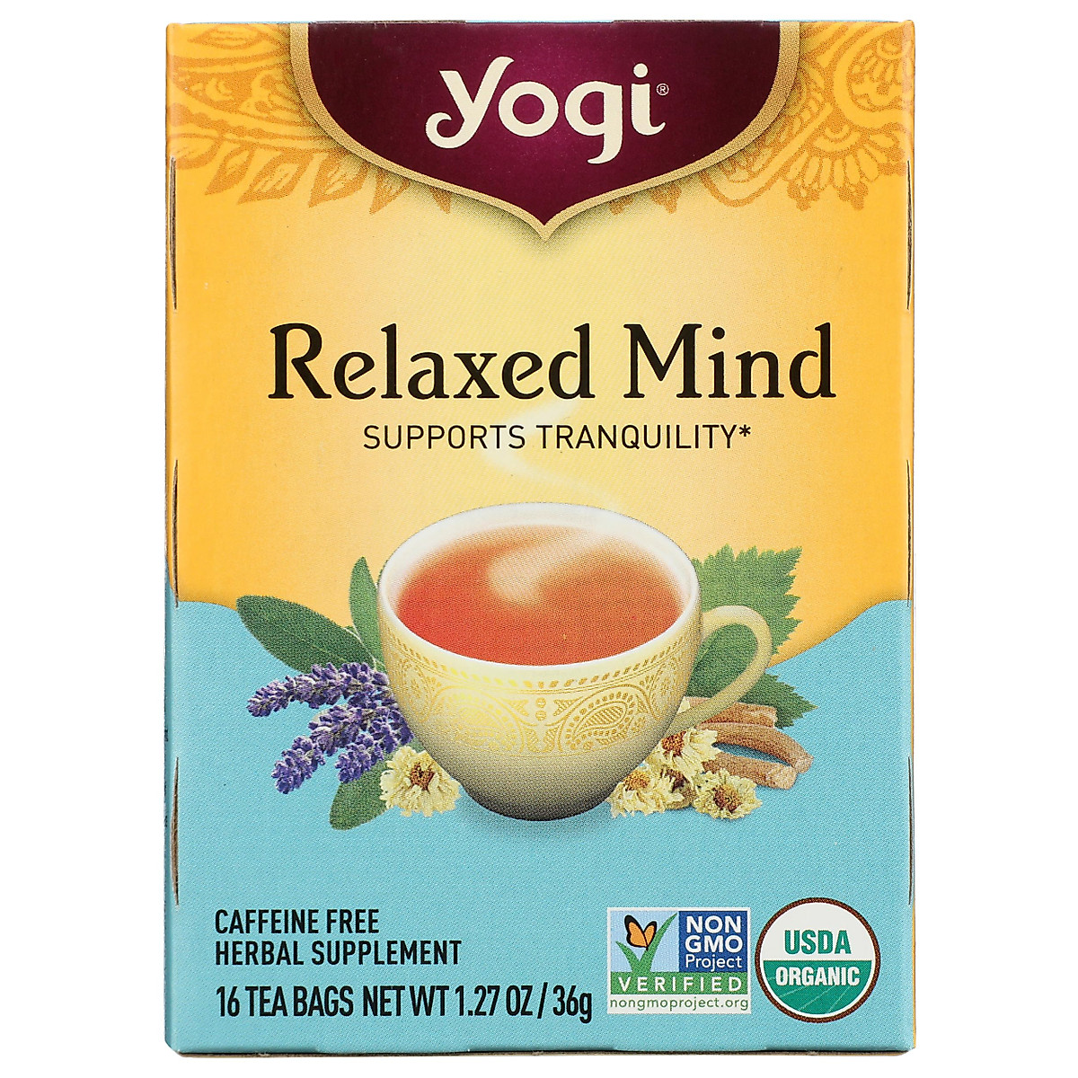 Yogi Tea, Relaxed Mind, 16 Count, Packaging May Vary