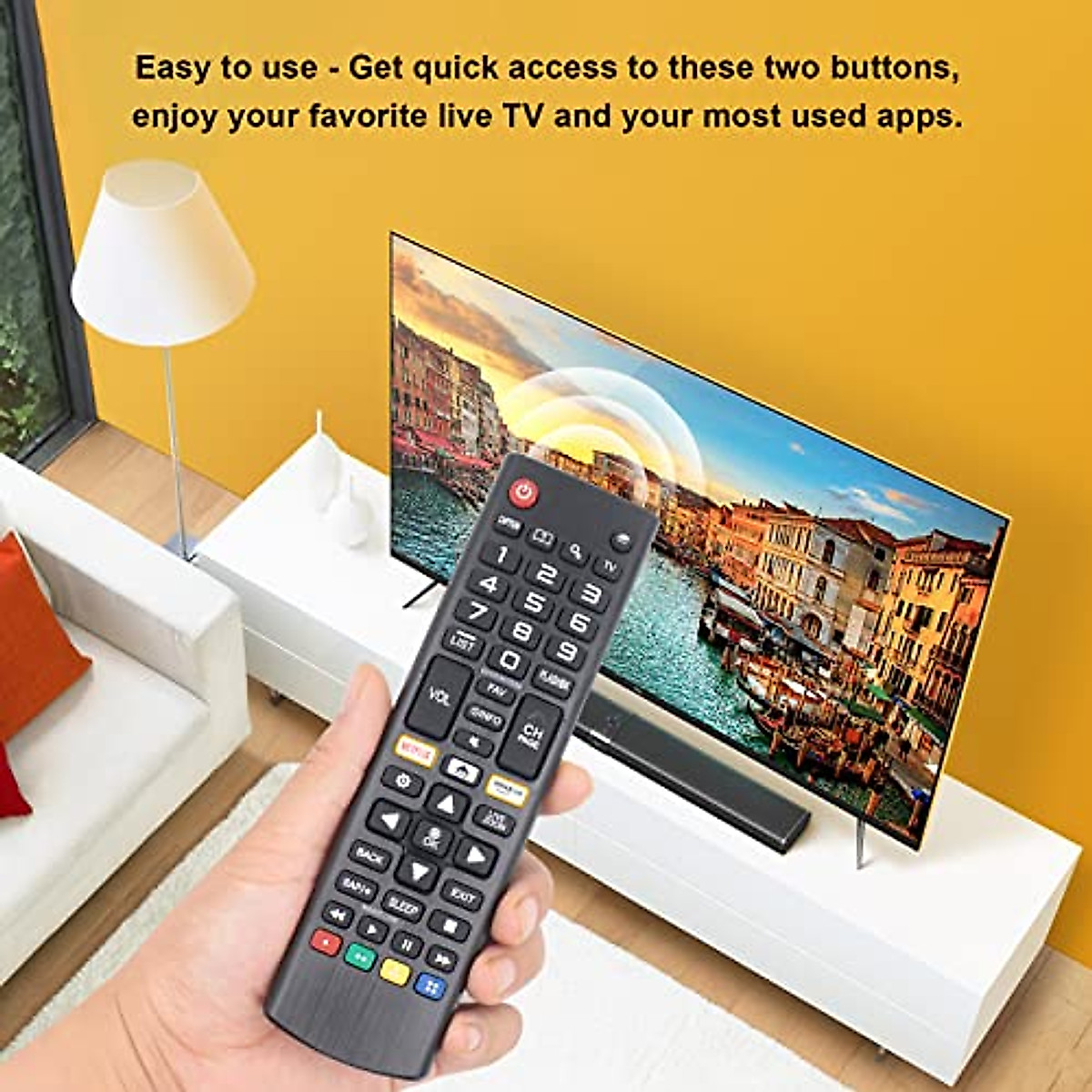 2 PC Universal Remote Control for LG Smart TV Remote Control,Compatible for All LCD LED 3D HDTV Smart TVs AKB75095307 AKB75375604 AKB74915305