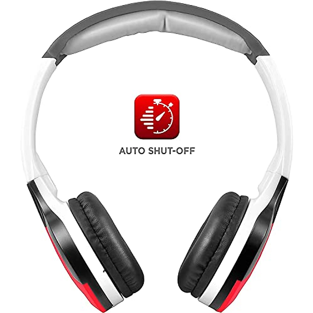 XO Vision IR630R Universal IR Wireless Foldable Headphones - RED Wireless Bluetooth-Enabled Lightweight Portable for iPhone, Car, Kids Wireless Headphones for Universal Car Entertainment System