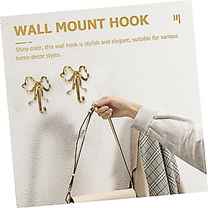 Zerodeko Bow Hook Door Hanger Wall Peg Hook Door Hooks Decorative Hooks Bowknot Hook Kitchen Hook Towel Hook Punch Hooks Hat Hooks Wall Hooks Home Decor Unique Brass Household Products,S