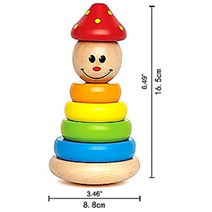 Award Winning Hape Clown Stacker Toddler Wooden Ring Toy