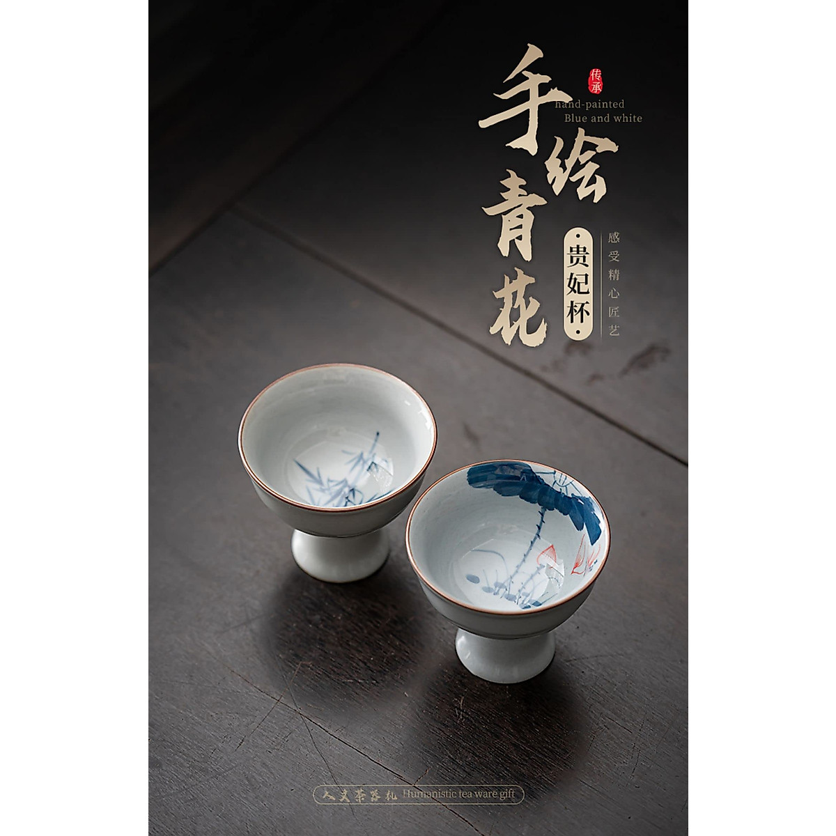 EYLINK Tea cup Chinese tea cup pretty tea cupp china cup Tea cup teacup sets for women (Princess Cup/Lotus pond)