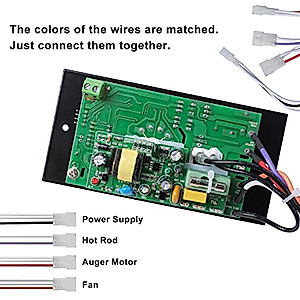 Digital Thermostat Kit Compatible with Traeger Pellet Grills BAC200 BAC236 BAC283 BAC388 BAC389 BAC382 Replacement Parts with LED Display Temperature Control Panel & 7" RTD Temperature Sensor Probe