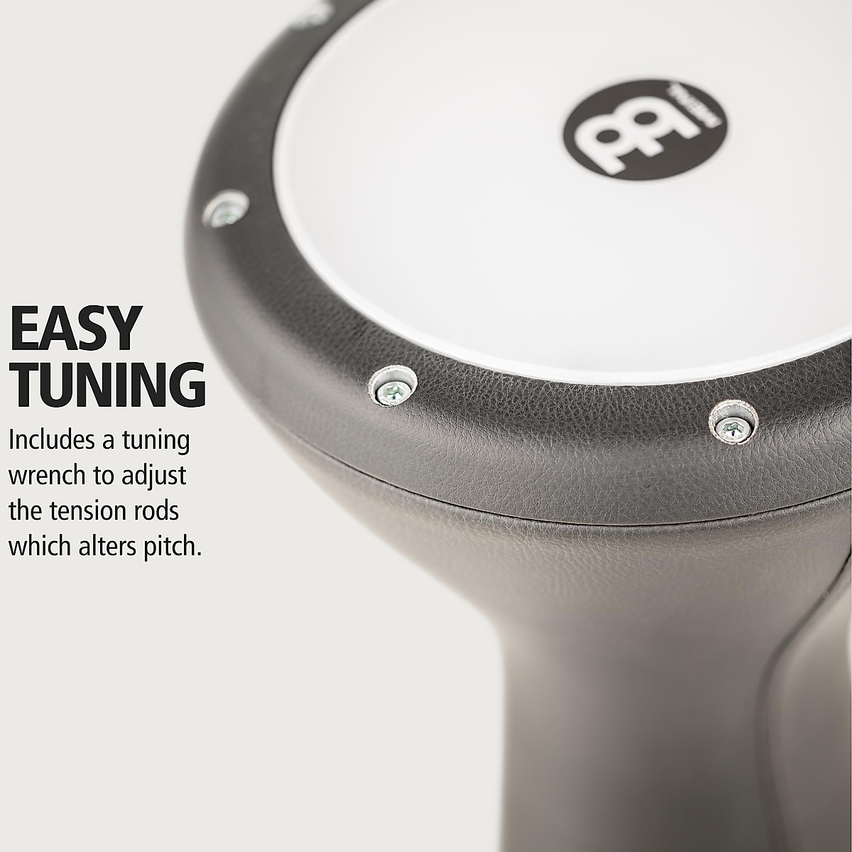 Meinl Aluminum Doumbek, Black Finish, 8 1/2 inches head x 17 1/8 inches height