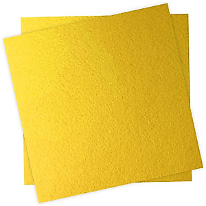 YHOLSDAS 12" x 12" Felt Fabric Sheets for Crafts, Squares Felt Fabric Sheets, 1mm Thick, Felt Paper for Sewing Craft, Non-Woven Felt Fabric for Sewing Patchwork Material, 2pcs (Light Yellow)