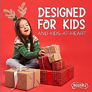 Plushible Plush Reindeer Stuffed Animal - Holiday Deer Characters with Antlers Toy for Girl, Boy, Baby, and Toddler - Christmas Decor Animals - Little Plushie Toys - 8 Inch - Randall